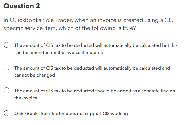 Question 2 In QuickBooks Sole Trader, when | StudyX