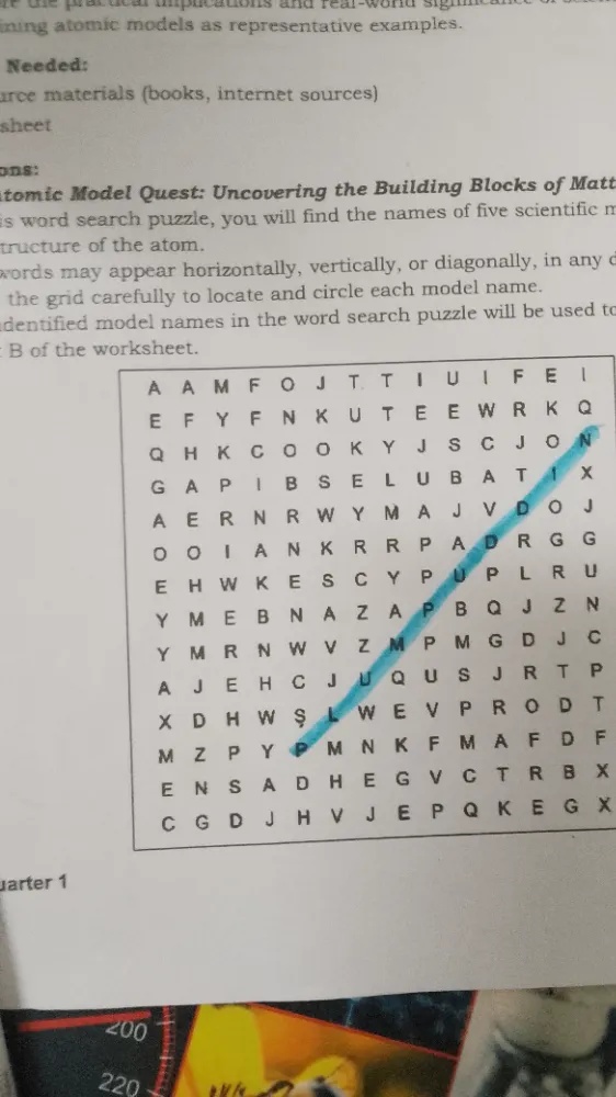 Atomic Model Quest: Uncovering the Building | StudyX