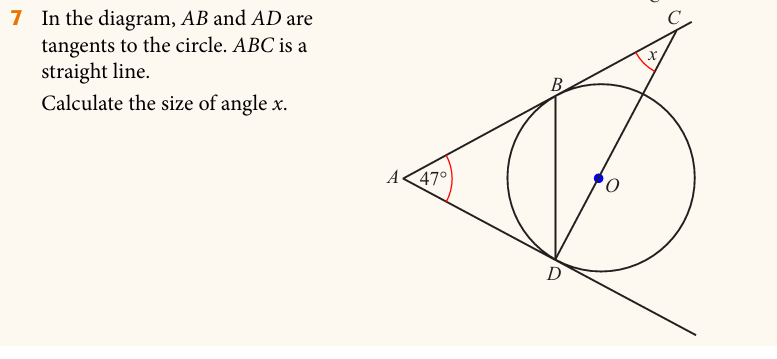 In the diagram, $AB$ and $AD$ are tangents | StudyX