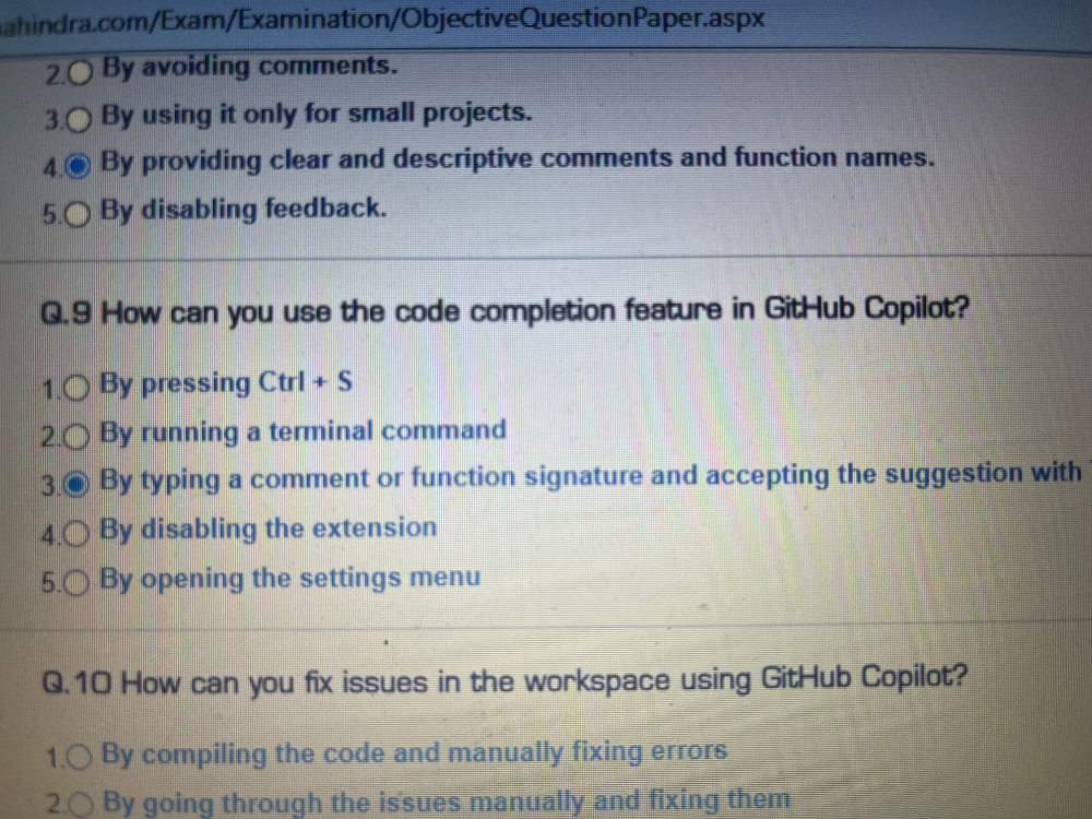 Q.9 How can you use the code completion