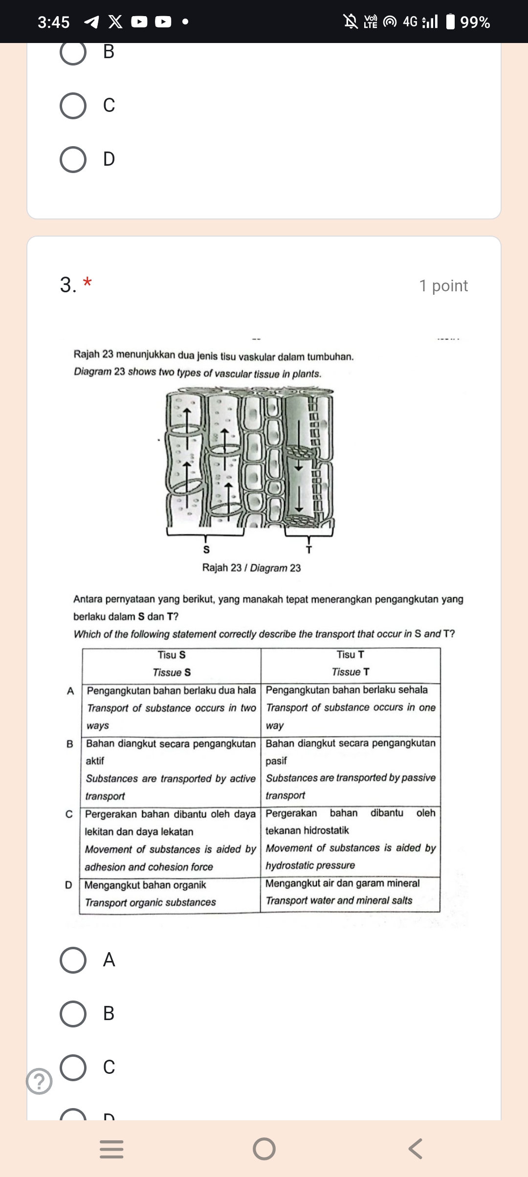 3. * Rajah 23 menunjukkan dua jenis tisu | StudyX