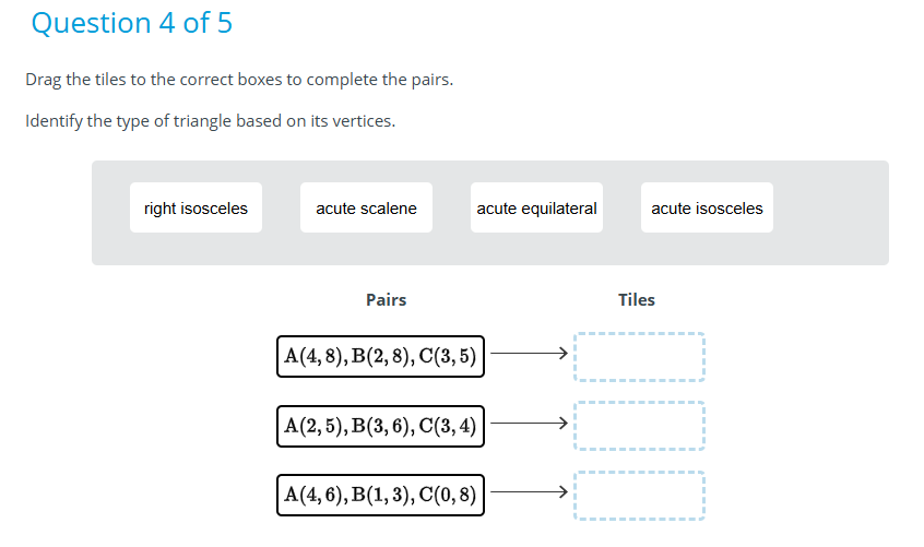 Drag the tiles to the correct boxes to | StudyX