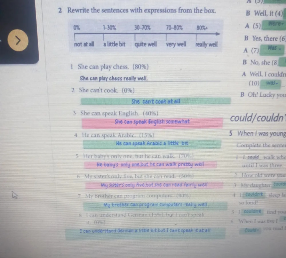 2 Rewrite the sentences with expressions | StudyX
