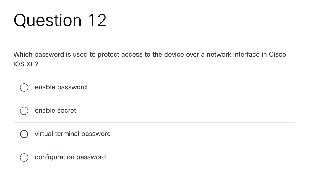 Which password is used to protect access to