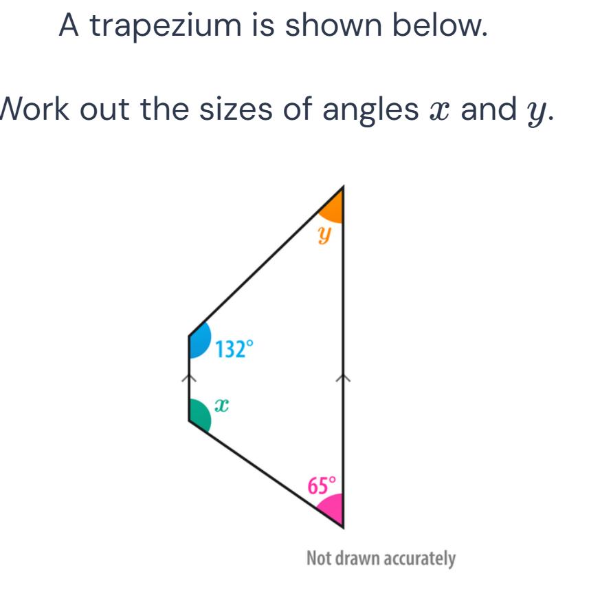 A trapezium is shown below. Work out the | StudyX