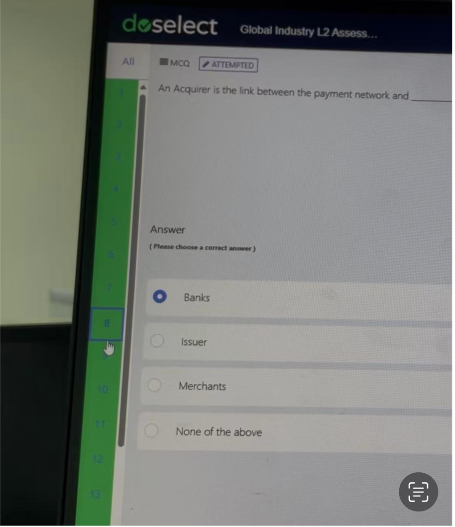 An Acquirer is the link between the payment | StudyX