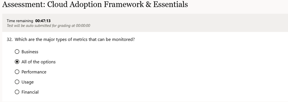 32. Which are the major types of metrics | StudyX
