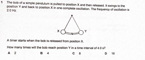 The bob of a simple pendulum is pulled to | StudyX