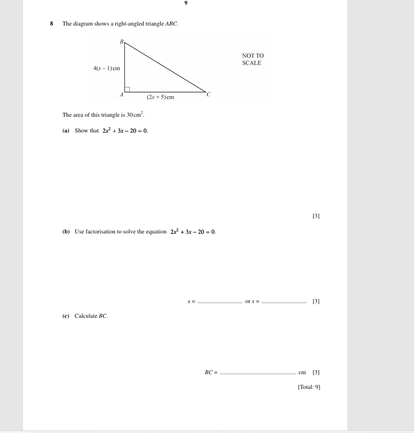 8 The diagram shows a right-angled triangle | StudyX