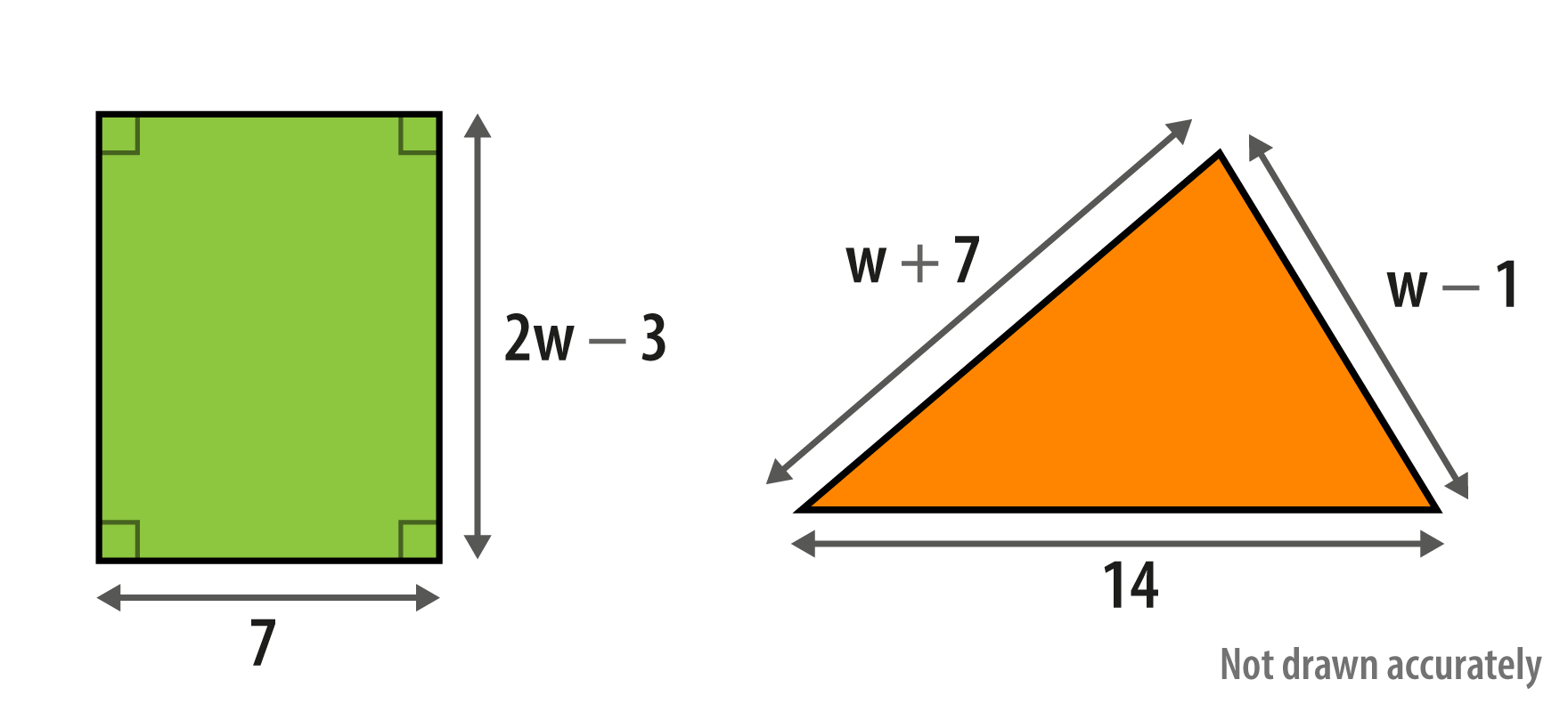 The image shows a rectangle and a triangle. | StudyX