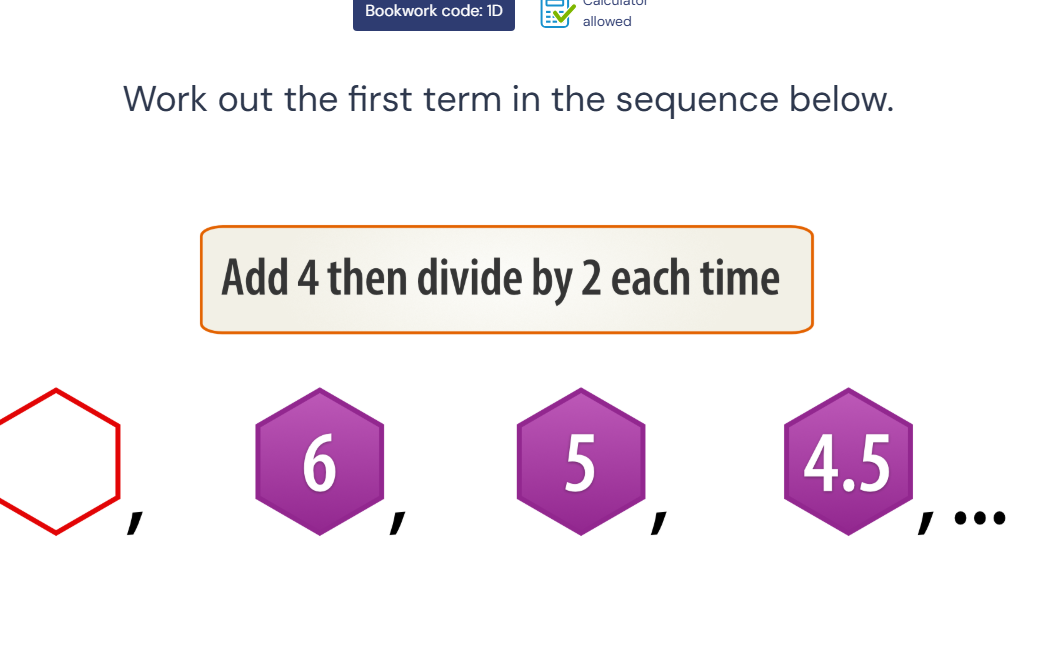 Work out the first term in the sequence | StudyX