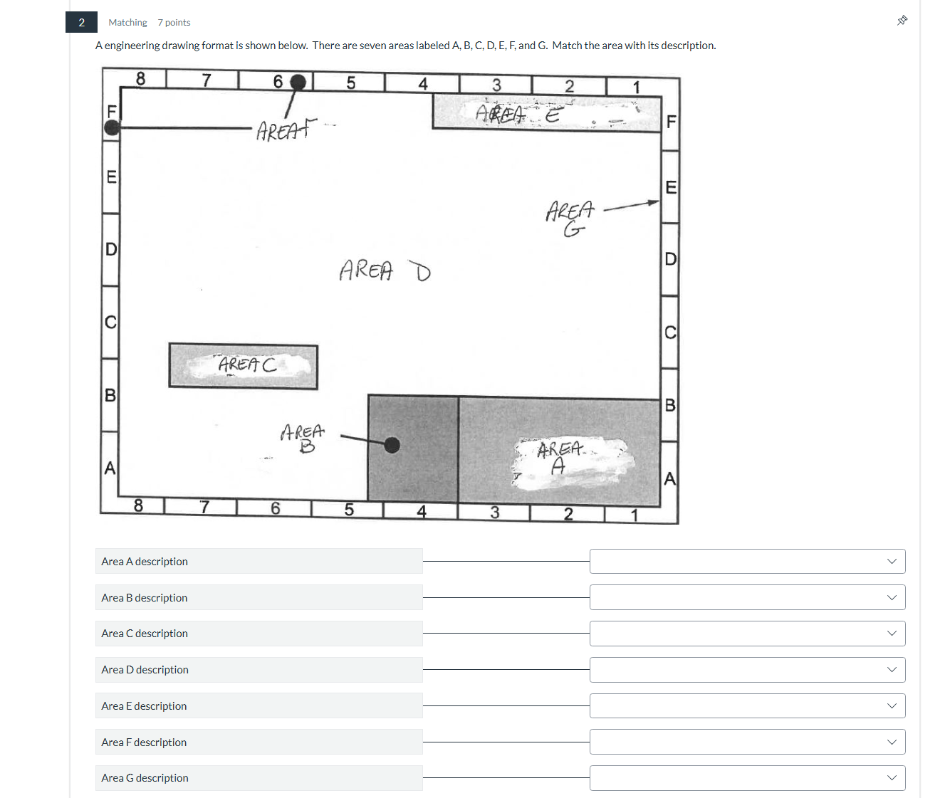 A engineering drawing format is shown below. | StudyX