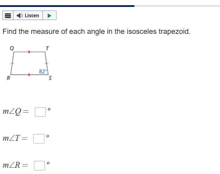 Find the measure of each angle in the | StudyX