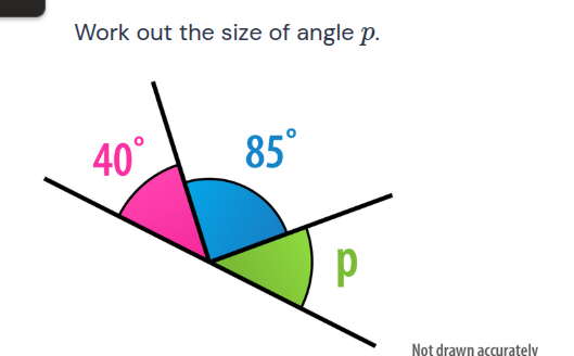 Work out the size of angle p. Angles are | StudyX