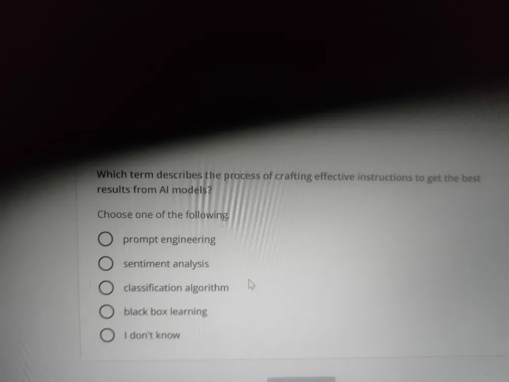 Which term describes the process of crafting | StudyX