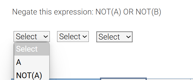 Negation of NOT(A) OR NOT(B) | StudyX