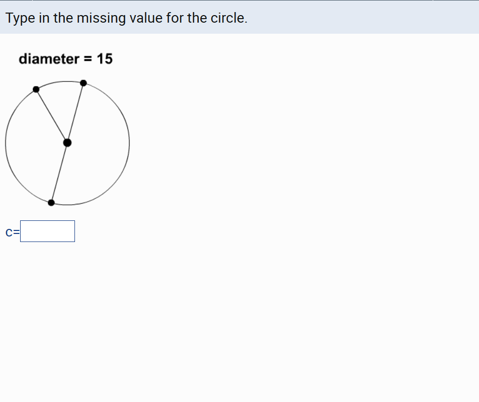 Type in the missing value for the circle. | StudyX