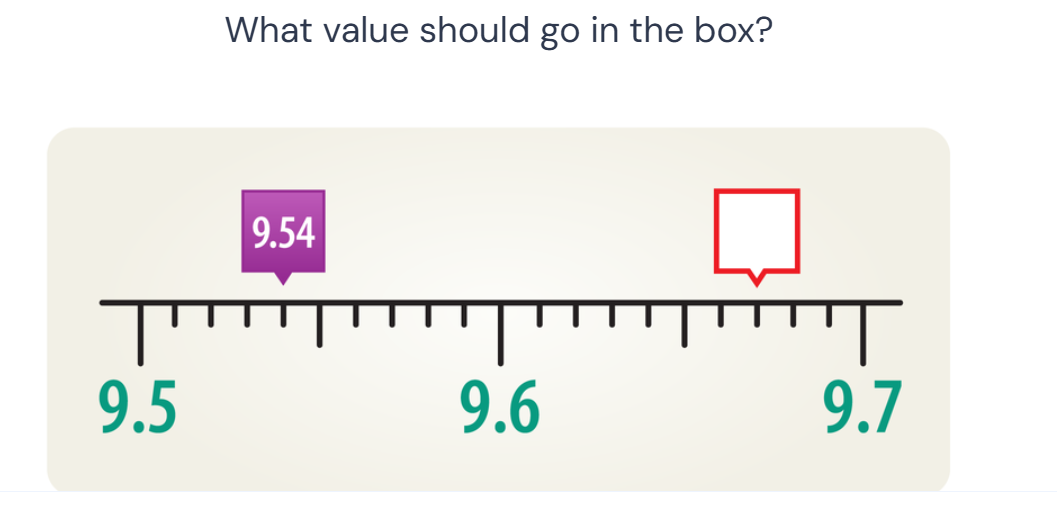 What value should go in the box? 9. 54 is | StudyX