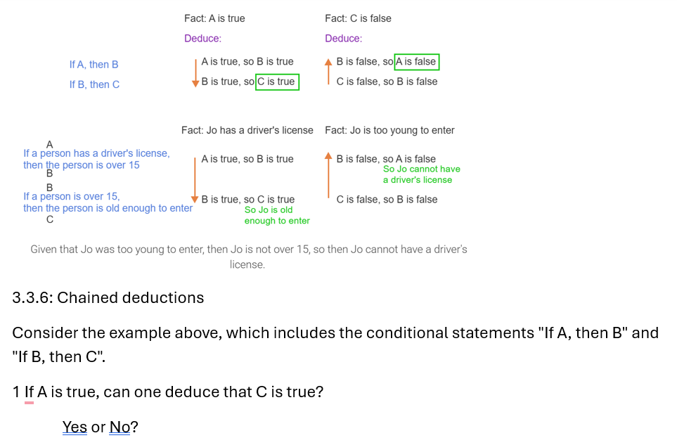 1 If A is true, can one deduce that C is | StudyX