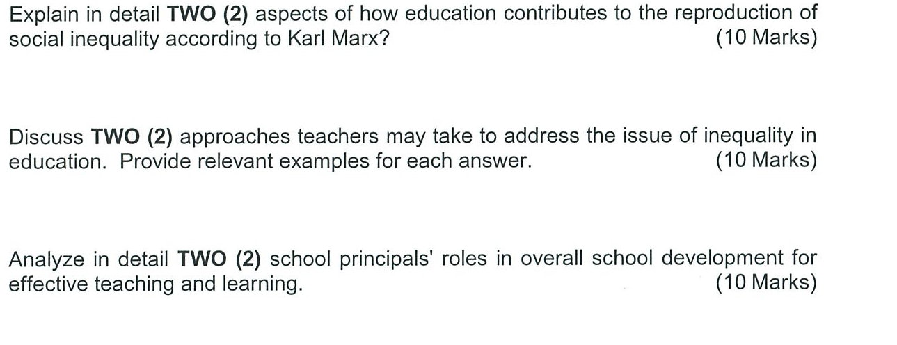 Explain in detail TWO (2) aspects of how | StudyX