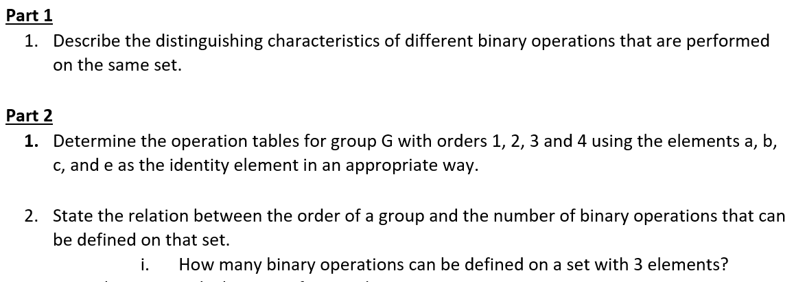 Part 1 1. Describe the distinguishing | StudyX