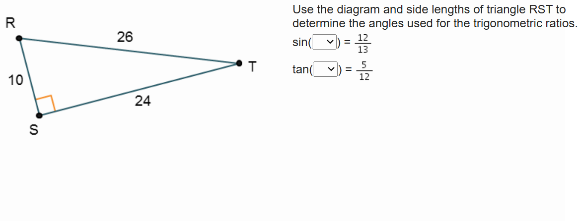 Use the diagram and side lengths of triangle | StudyX