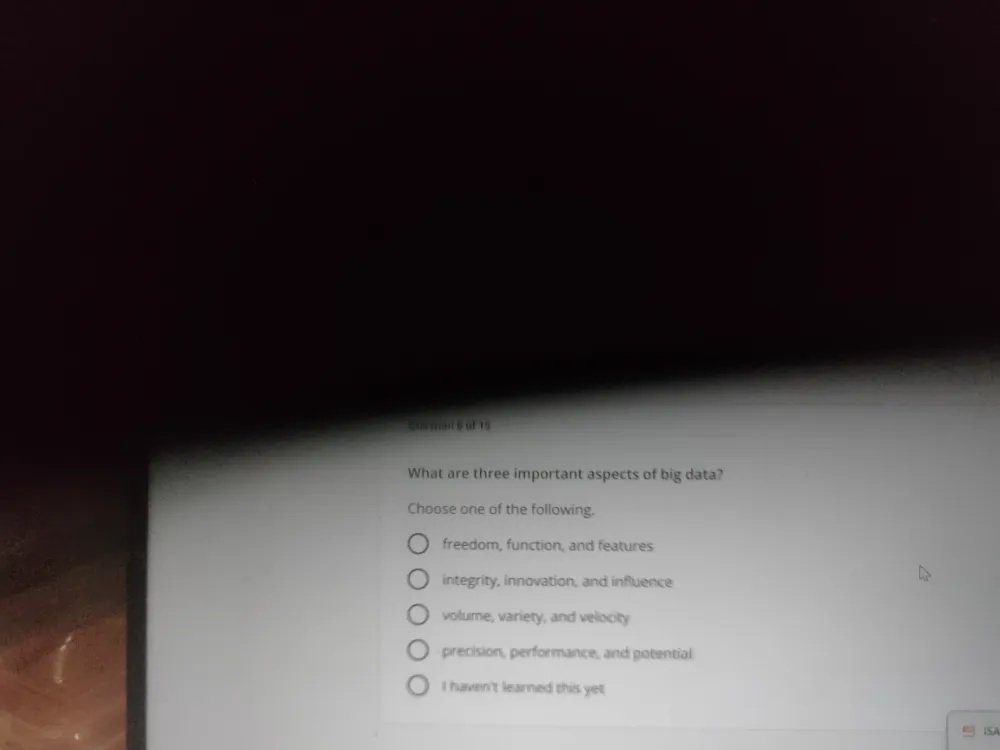 What are three important aspects of big | StudyX