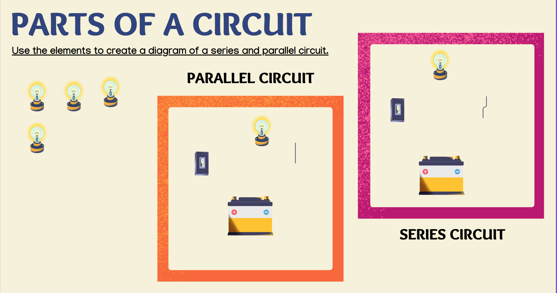 PARTS OF A CIRCUIT Use the elements to | StudyX