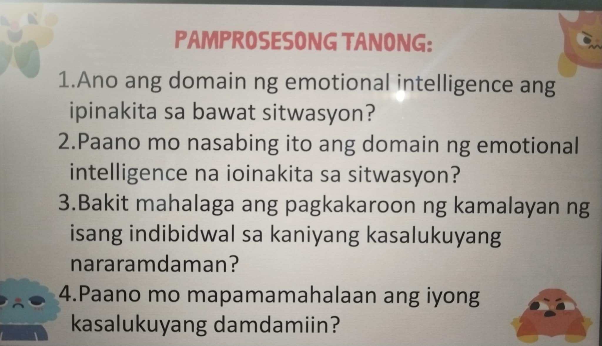 1. Ano ang domain ng emotional intelligence | StudyX