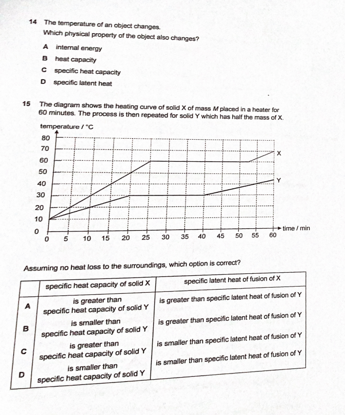 14 The temperature of an object changes. | StudyX