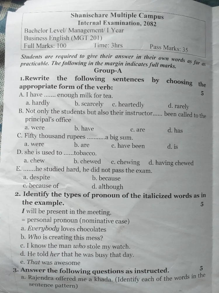 1. Rewrite the following sentences by | StudyX