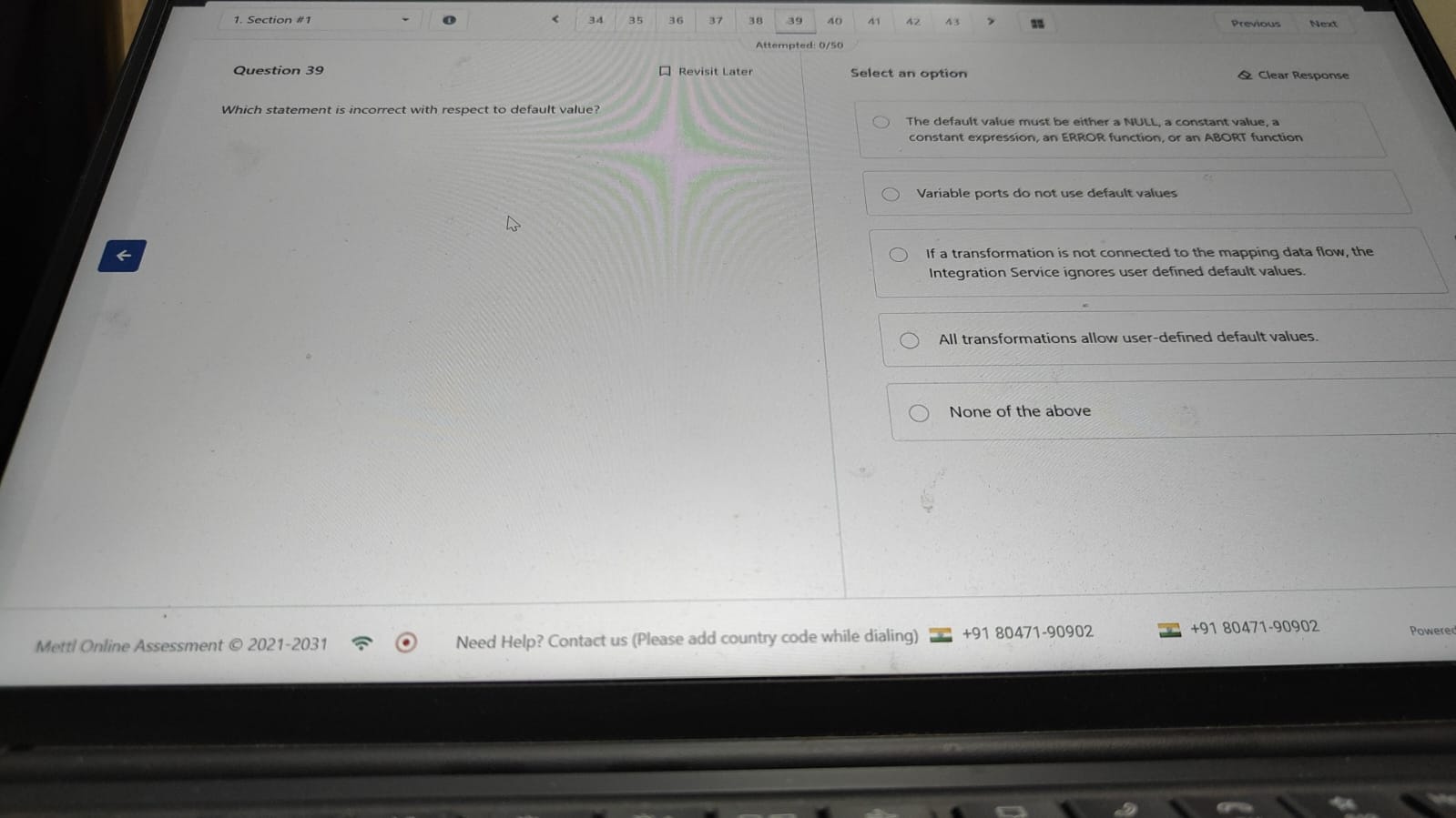Question 39 Which statement is incorrect | StudyX