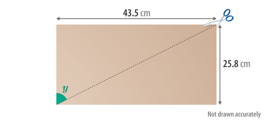 A rectangle with dimensions 43.5 cm and 25.8 | StudyX