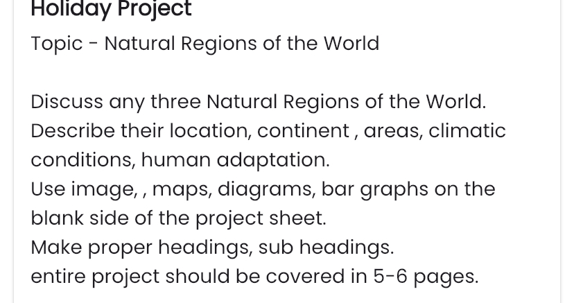 Discuss any three Natural Regions of the | StudyX