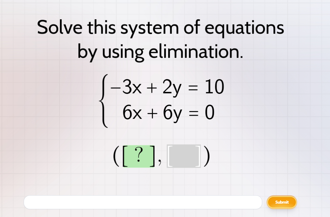 Solve this system of equations by using | StudyX