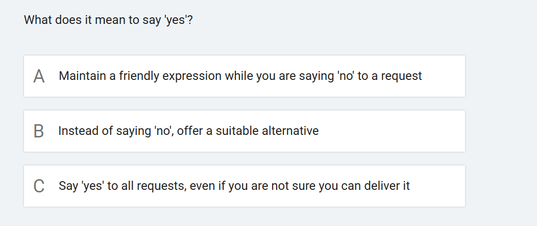 What does it mean to say 'yes'? A Maintain | StudyX