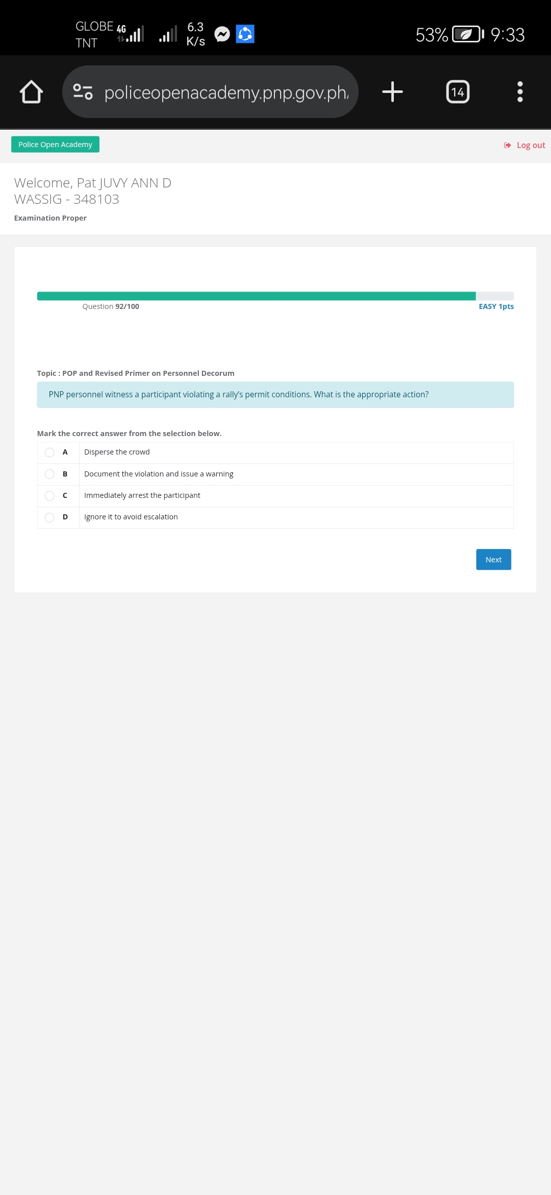 Topic: POP and Revised Primer on Personnel | StudyX