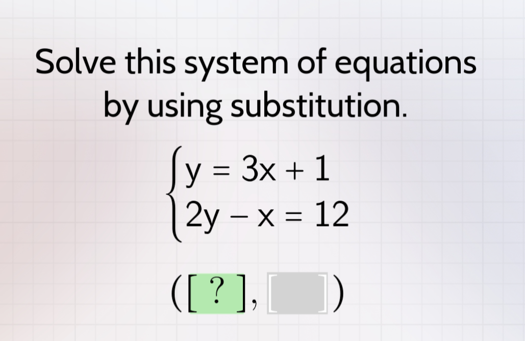 Solve this system of equations by using | StudyX