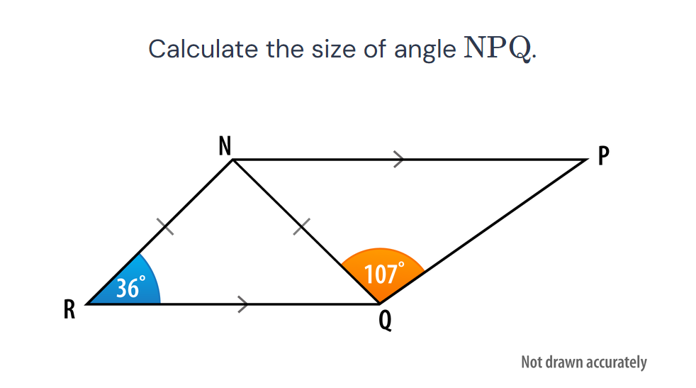 Calculate the size of angle NPQ. In the | StudyX