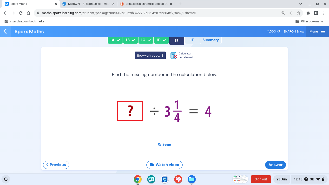 Find the missing number in the calculation | StudyX