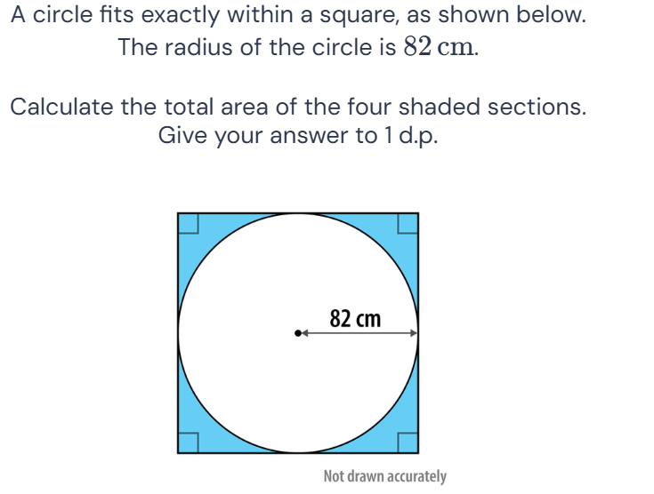 A circle fits exactly within a square, as | StudyX