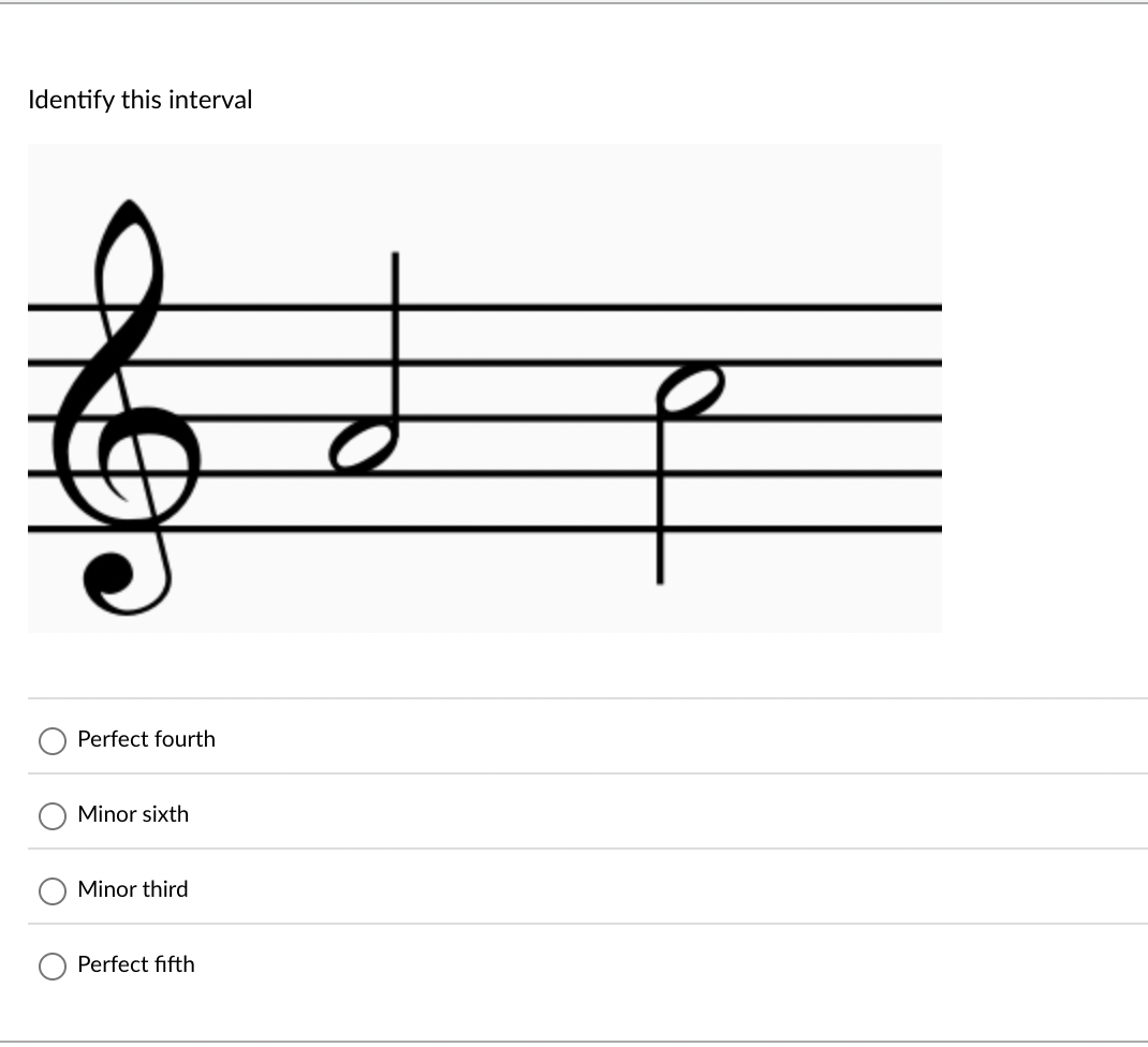 Identify this interval Perfect fourth | StudyX