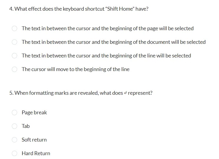 4 What effect does the keyboard shortcut | StudyX