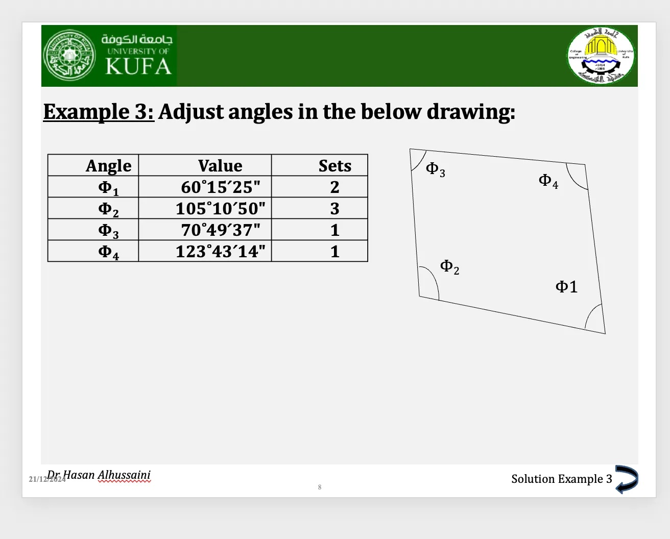 Example 3 Adjust angles in the below drawing | StudyX