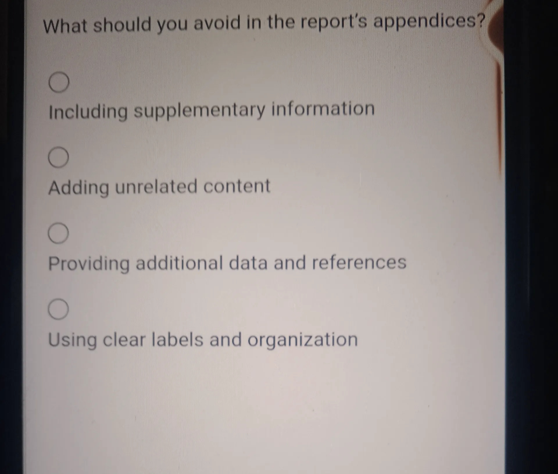 What should you avoid in the reports | StudyX