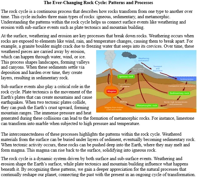 The Ever-Changing Rock Cycle Patterns and | StudyX