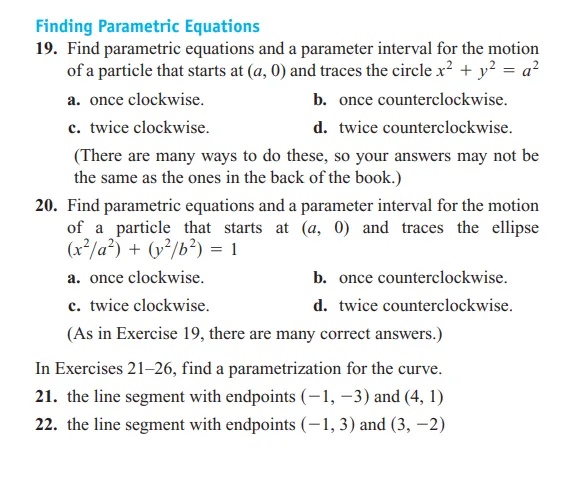 Finding Parametric Equations 19 Find Studyx