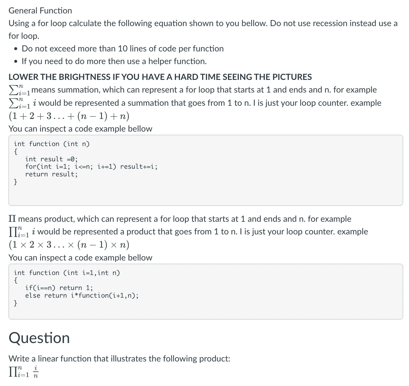General FunctionUsing a for loop calculate | StudyX