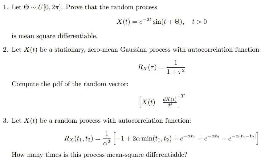 1 Let U0 2 Prove that the random process | StudyX