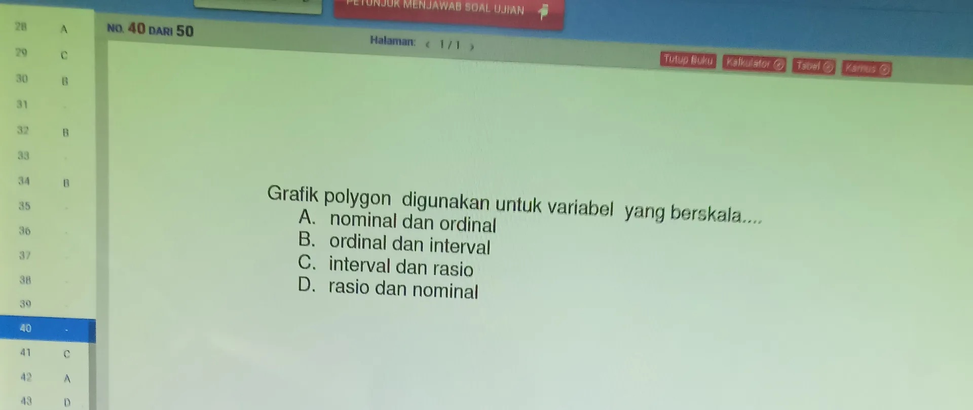 Grafik polygon digunakan untuk variabel yang | StudyX